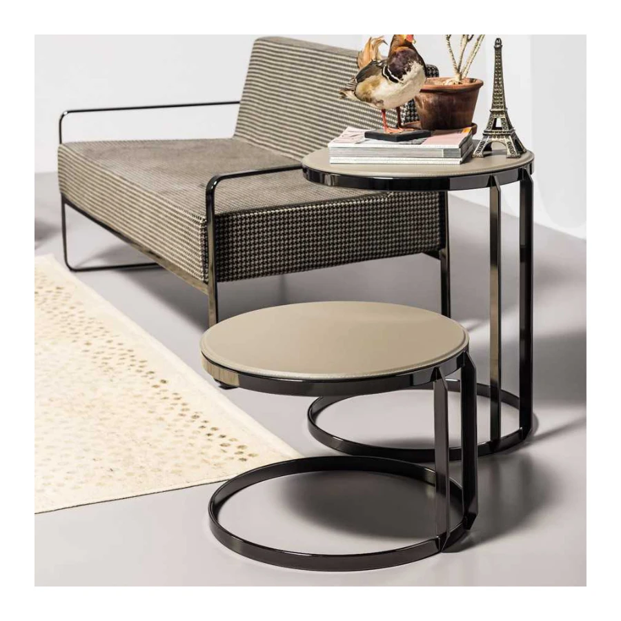 Joint H60 Round Leather Coffee Table – INHAUS